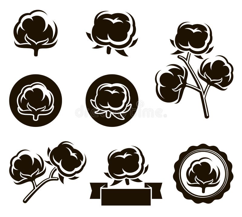 Sistema del algodón Vector ilustración del vector. Ilustración de suave ...