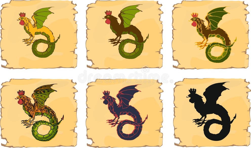 Sistema del basilisco ilustración del vector. Ilustración de antigüedad ...