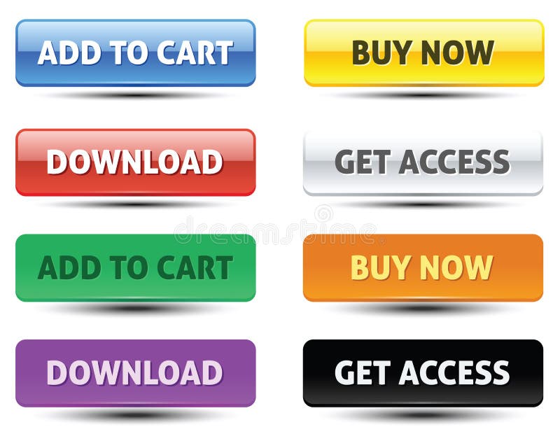Sistema del botón de CTA stock de ilustración. Ilustración de llamada ...