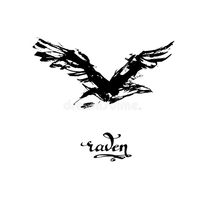 Sistema Del Ejemplo Del Vector Del Cuervo Ilustración del Vector ...