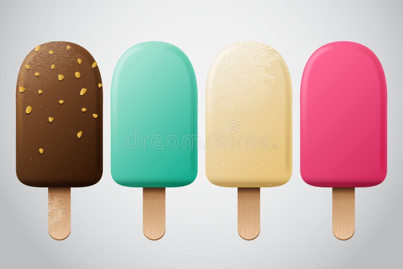 Barra De Helado En Un Palillo Stock de ilustración - Ilustración de ...