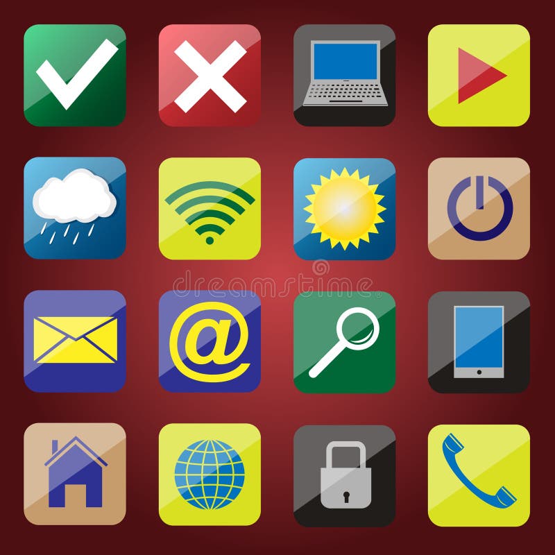 Símbolo Del Icono De Apps Elemento Superior De La Aplicación Aislada De ...