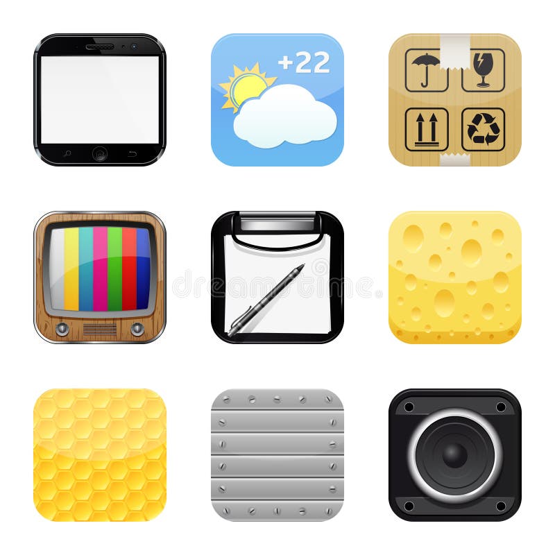 Símbolo Del Icono De Apps Elemento Superior De La Aplicación Aislada De ...