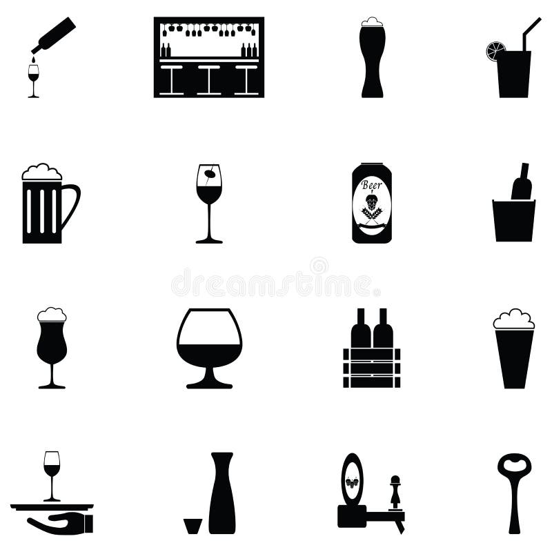 Sistema Del Icono De La Barra Ilustración del Vector - Ilustración de ...