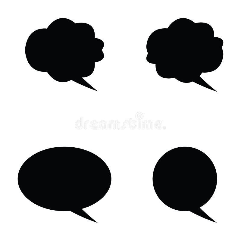 Sistema Del Icono De La Burbuja Del Discurso Ilustración Del Vector