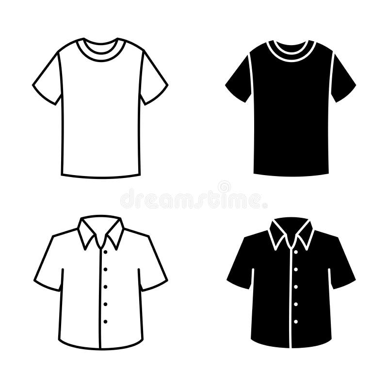 Sistema Del Icono De La Camisa-ropa Del Hombre Ilustración del Vector ... Sistema Del Icono De La Camisa-ropa Del Hombre Ilustración del Vector ...