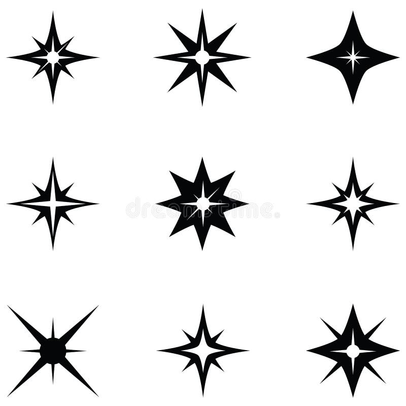 Sistema Del Icono De La Chispa Ilustración del Vector - Ilustración de ...