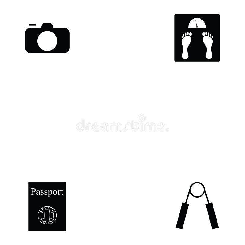 Sistema Del Icono De La Forma De Vida Ilustración del Vector ...