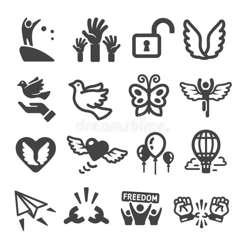 Icono De La Libertad Mano Que Rompe Las Cadenas, Concepto De La ...