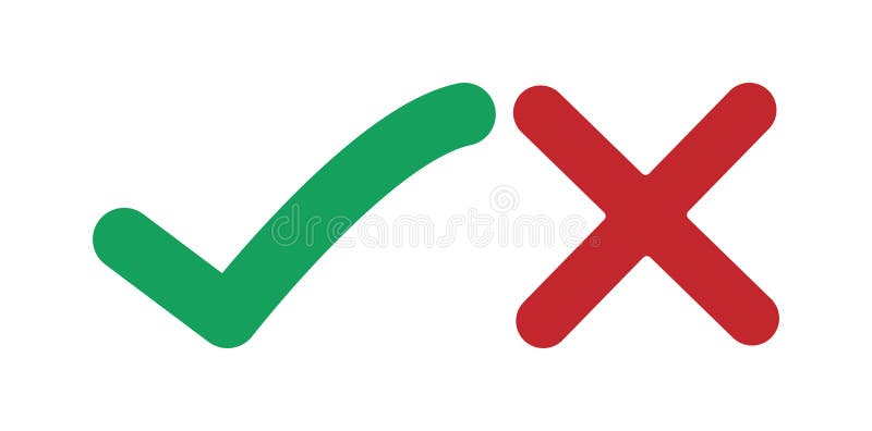 Sistema Del Icono X De La Marca De Cotejo Ilustración del Vector ...