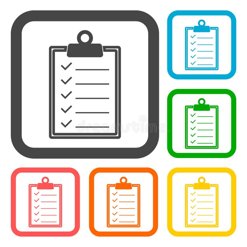 Icono De La Marca De Cotejo Ilustraciones Stock, Vectores, Y Clipart ...