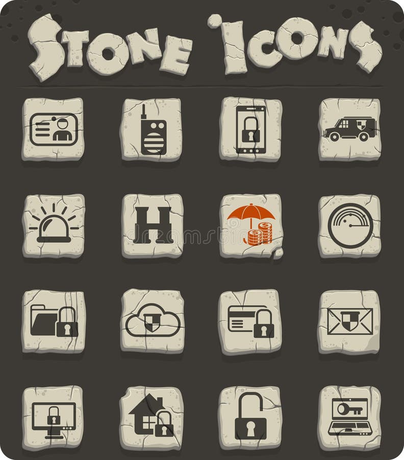 Sistema Del Icono De La Seguridad Ilustración del Vector - Ilustración ...