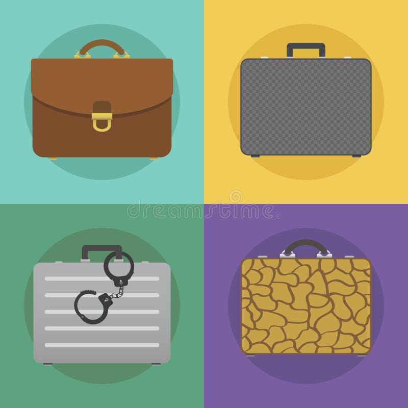 Sistema Del Icono De Las Carteras Ilustración del Vector - Ilustración ...