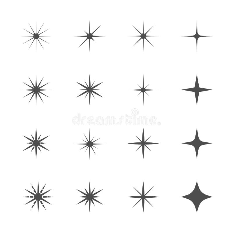 El Icono De Las Chispas Fijó 6, Vector Eps10 Ilustración del Vector ...