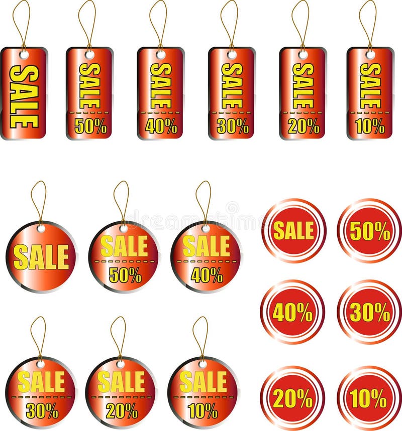 Conjunto Del Icono De Las Ventas Ilustraciones Stock, Vectores, Y ...