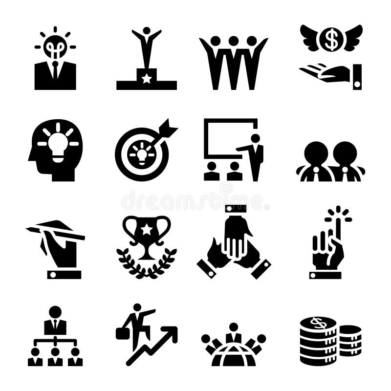 Icono O Logotipo Del éxito En La Línea Estilo Moderna Ilustración del ...