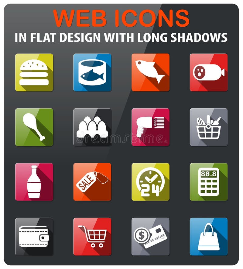 Sistema Del Icono Del Colmado Stock de ilustración - Ilustración de ...