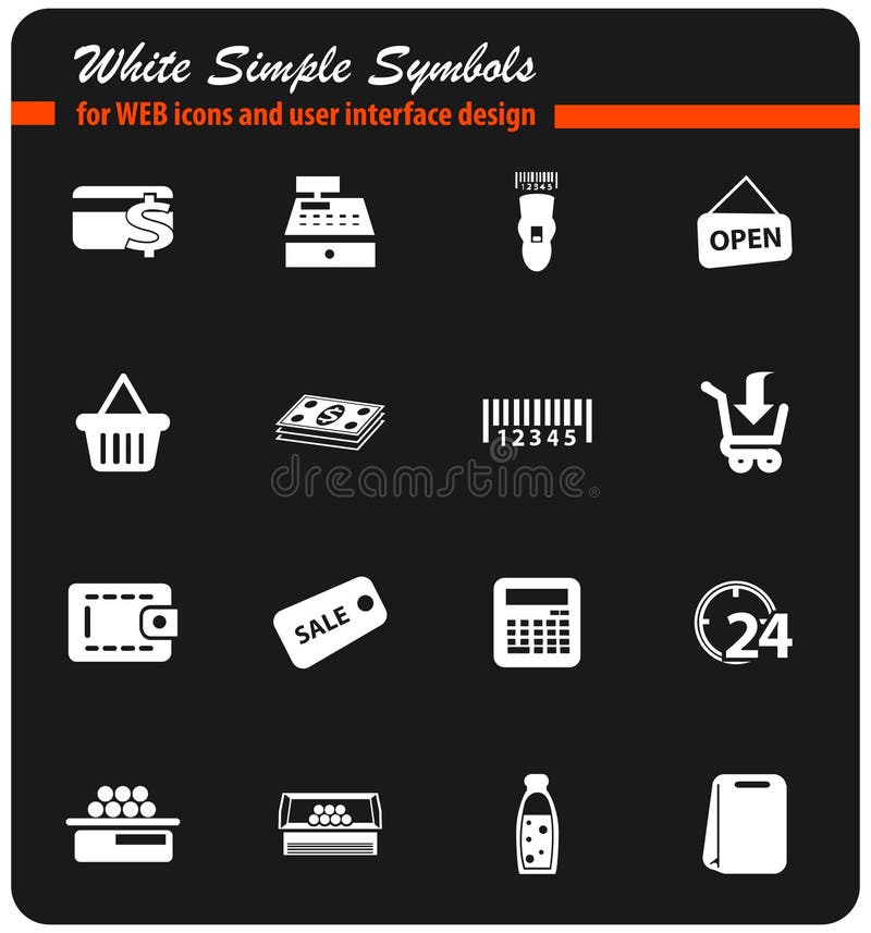 Sistema Del Icono Del Colmado Stock de ilustración - Ilustración de ...