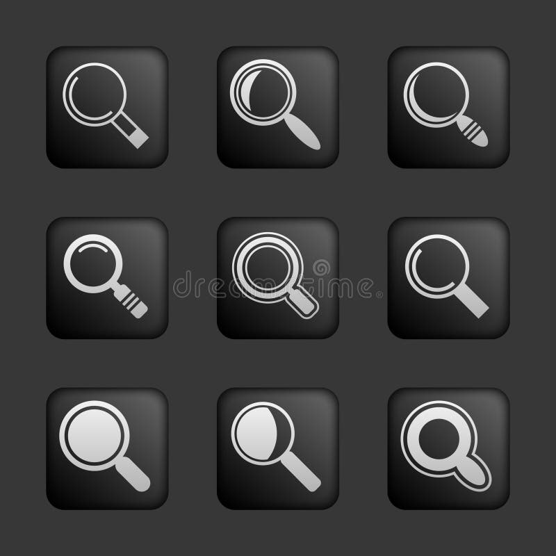 Sistema Del Icono Del Hallazgo Ilustración del Vector - Ilustración de ...
