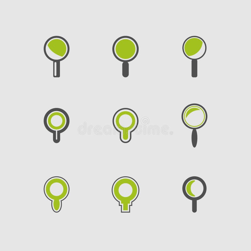 Sistema Del Icono Del Hallazgo Ilustración del Vector - Ilustración de ...