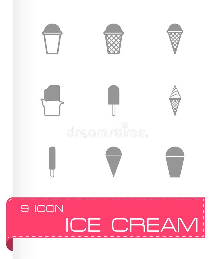 Iconos Del Helado Vector Ilustraciones Stock, Vectores, Y Clipart ...