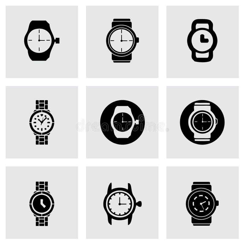 Conjunto De Iconos De Reloj Vectorial Ilustración del Vector ...