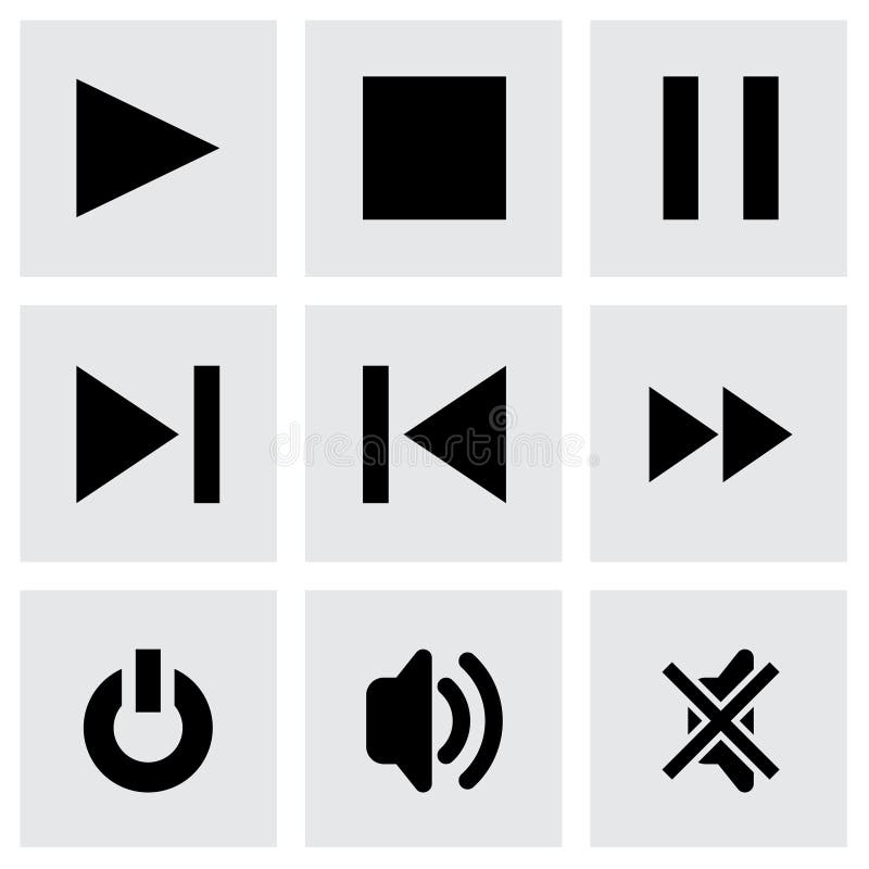 Sistema Del Icono Del Reproductor Multimedia Del Vector Ilustración del ... Sistema Del Icono Del Reproductor Multimedia Del Vector Ilustración del ...