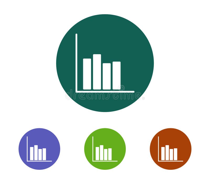 Sistema Del Icono Estadístico Ilustrado Stock de ilustración ...