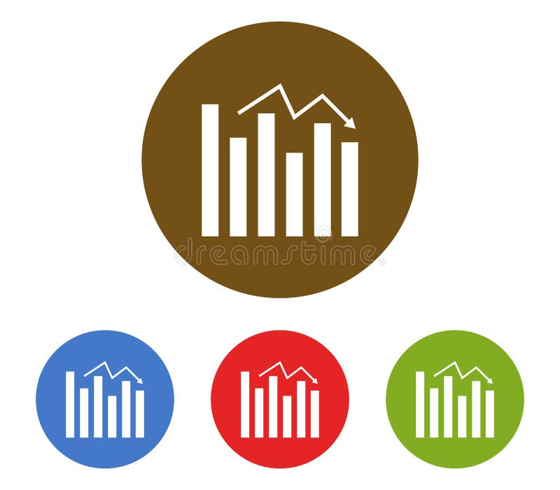 Sistema Del Icono Estadístico Ilustrado Stock de ilustración ...