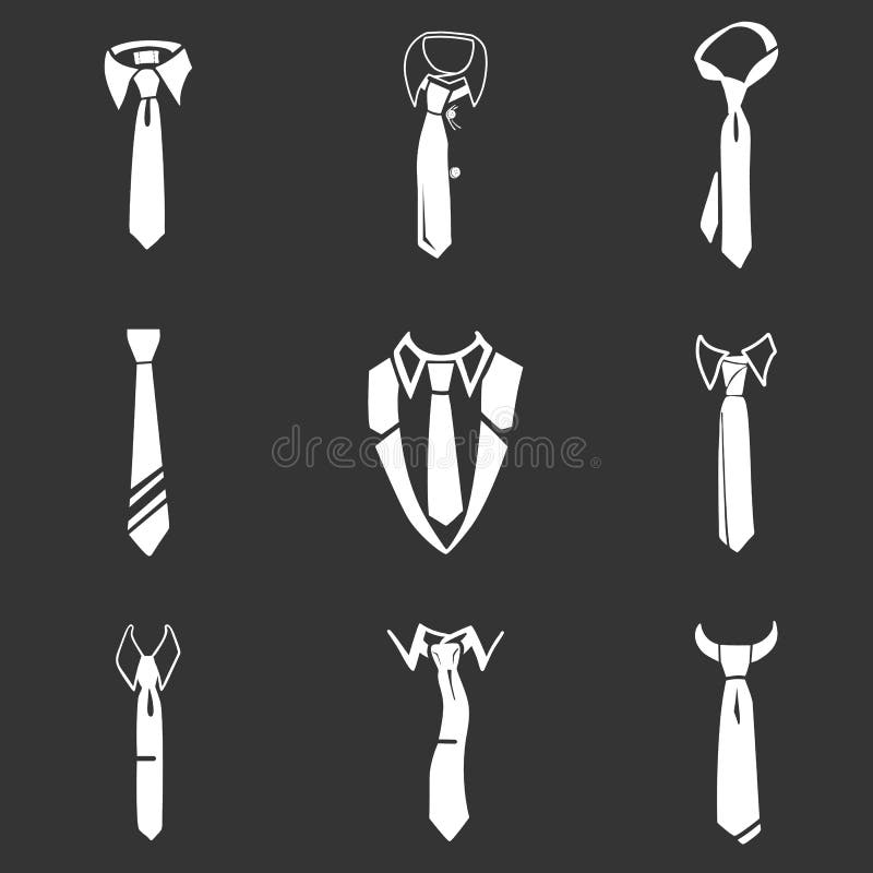 Sistema Del Icono Del Lazo, Estilo Simple Ilustración del Vector ...