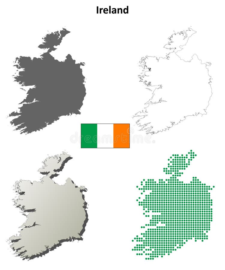 El Mapa Detallado De La Irlanda Con Las Regiones O Estados Y Ciudades, Capitales Ilustración del ...