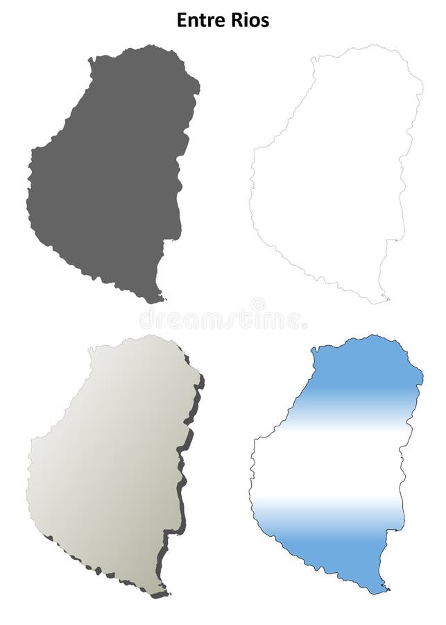 Entre Rios Provincia Mapa Administrativo Ilustración del Vector ...