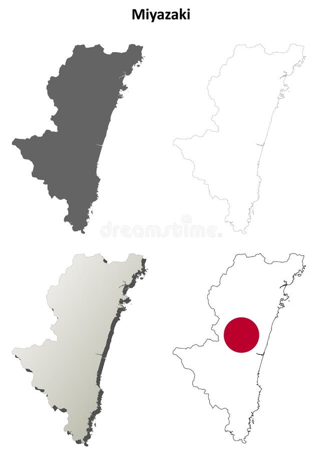 Sistema Del Mapa Del Esquema Del Espacio En Blanco De Miyazaki