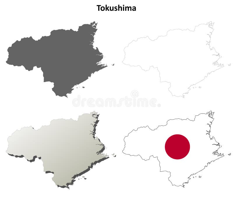 Sistema Del Mapa Del Esquema Del Espacio En Blanco De Tokushima