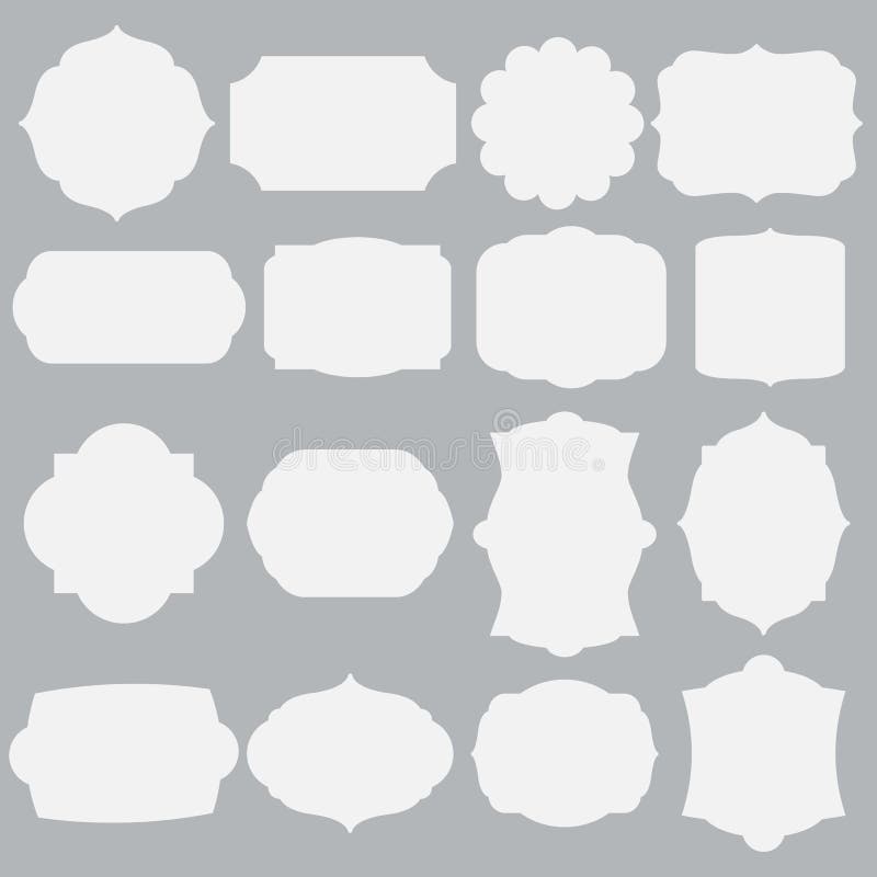 Sistema Del Marco De La Silueta Ilustración del Vector - Ilustración de ...