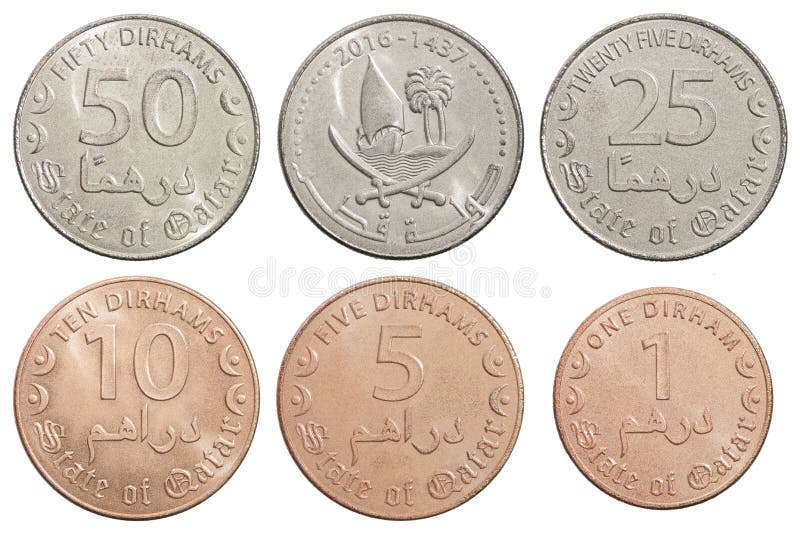 Sistema Del Nuevo Dirham De Qatar Foto de archivo - Imagen de dinero ...
