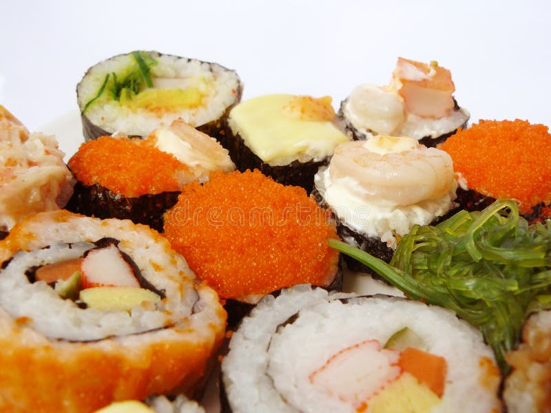 Sistema del rollo de sushi imagen de archivo. Imagen de lifestyle ...