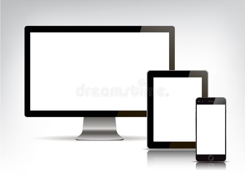 Sistema Del Vector De Computadora Personal Realista Y Ilustración del ...