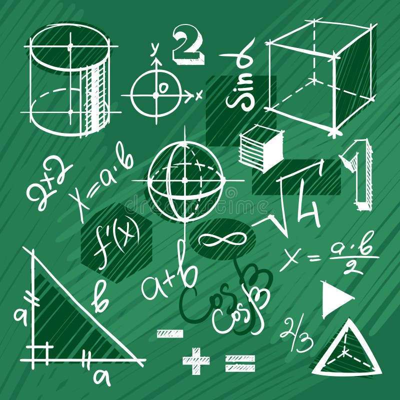 Sistema Del Vector De Elementos Handdrawn De Las Matemáticas ...