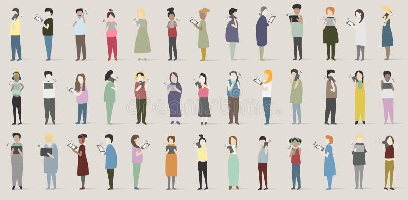 Sistema Del Vector De Gente Ilustrada Ilustración del Vector ...