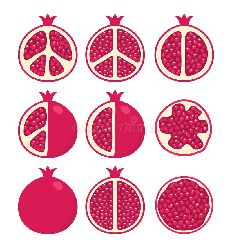 Sistema Del Vector De Granadas Estilizadas Ilustración del Vector ...