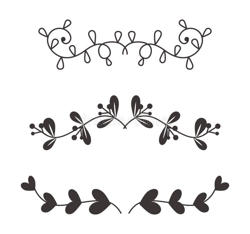 Sistema Del Vector De La Decoración De Los Separadores Del Texto ... Sistema Del Vector De La Decoración De Los Separadores Del Texto ...