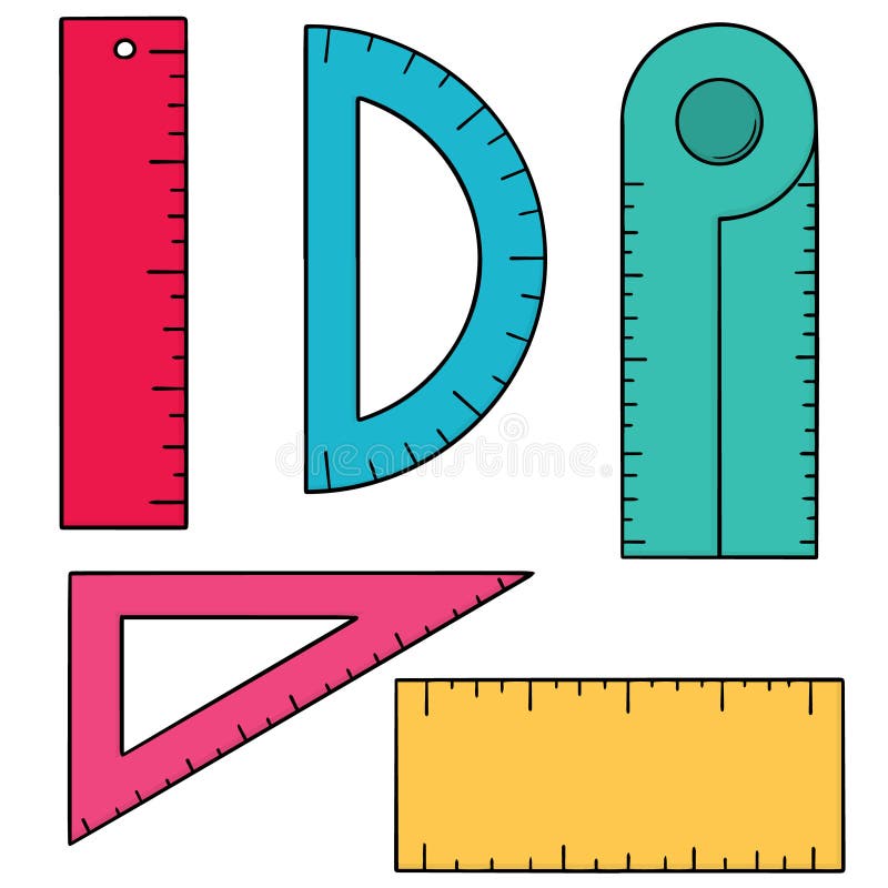 Sistema Del Vector De La Regla Ilustración del Vector - Ilustración de ...