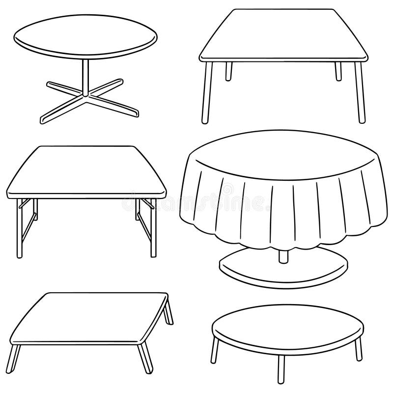 Sistema Del Vector De La Tabla Ilustración del Vector - Ilustración de ...