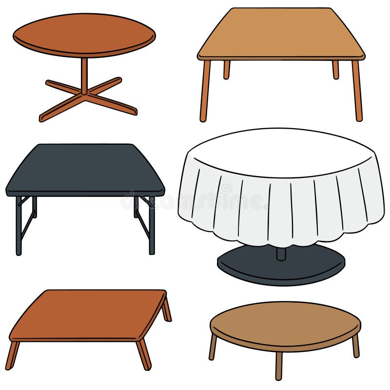 Sistema Del Vector De La Tabla Ilustración del Vector - Ilustración de ...