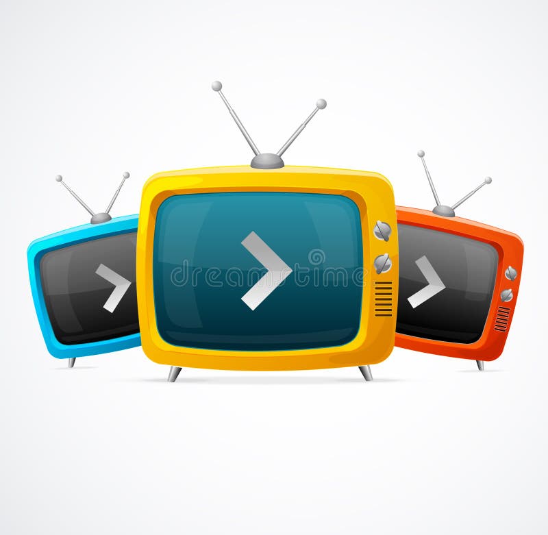 Sistema Del Vector De La TV Ilustración del Vector - Ilustración de ...