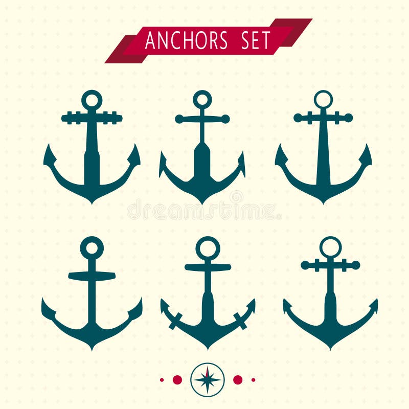 Vector de las anclas ilustración del vector. Ilustración de label ...