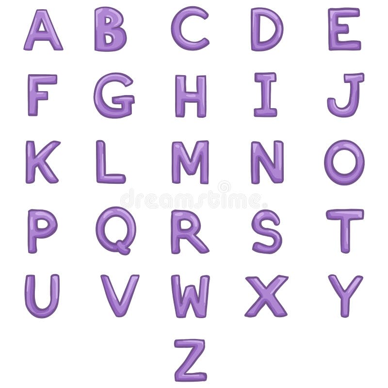 Sistema Del Vector De Letras Alfabeto ABC Ilustración del Vector ...