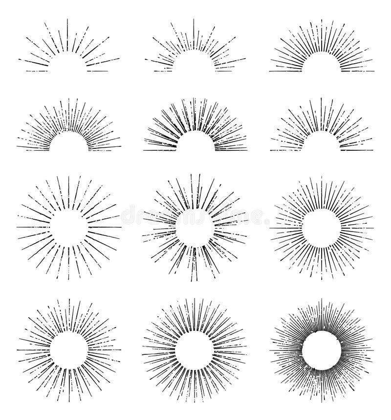 Sistema Del Vector Del Resplandor Solar Ilustración del Vector ...