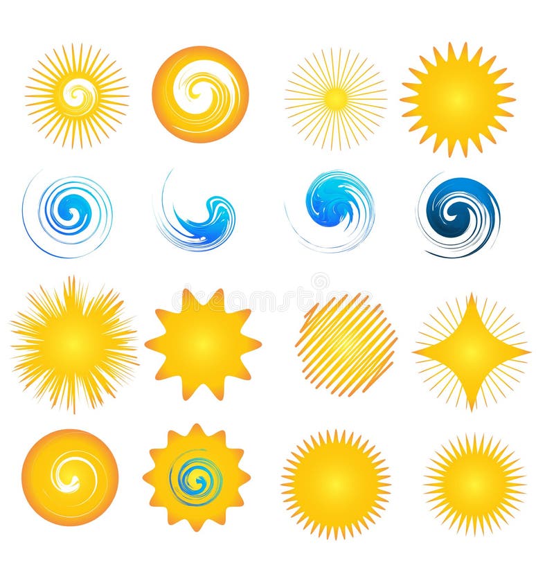 Sistema simbólico del sol ilustración del vector. Ilustración de fondo ...